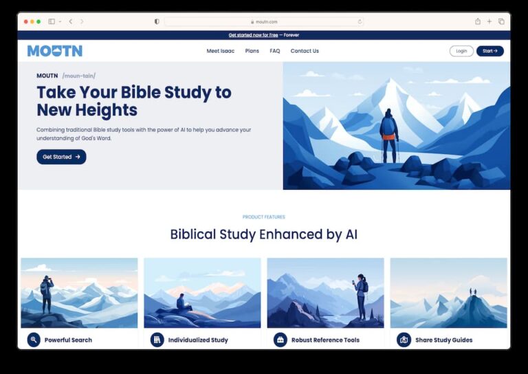Moutn - AI powered Bible Study - Top CSS Gallery